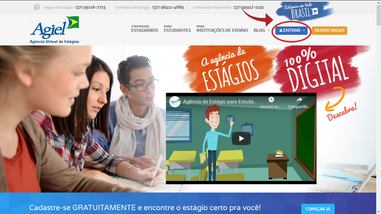 Passo a passo cadastro Agiel